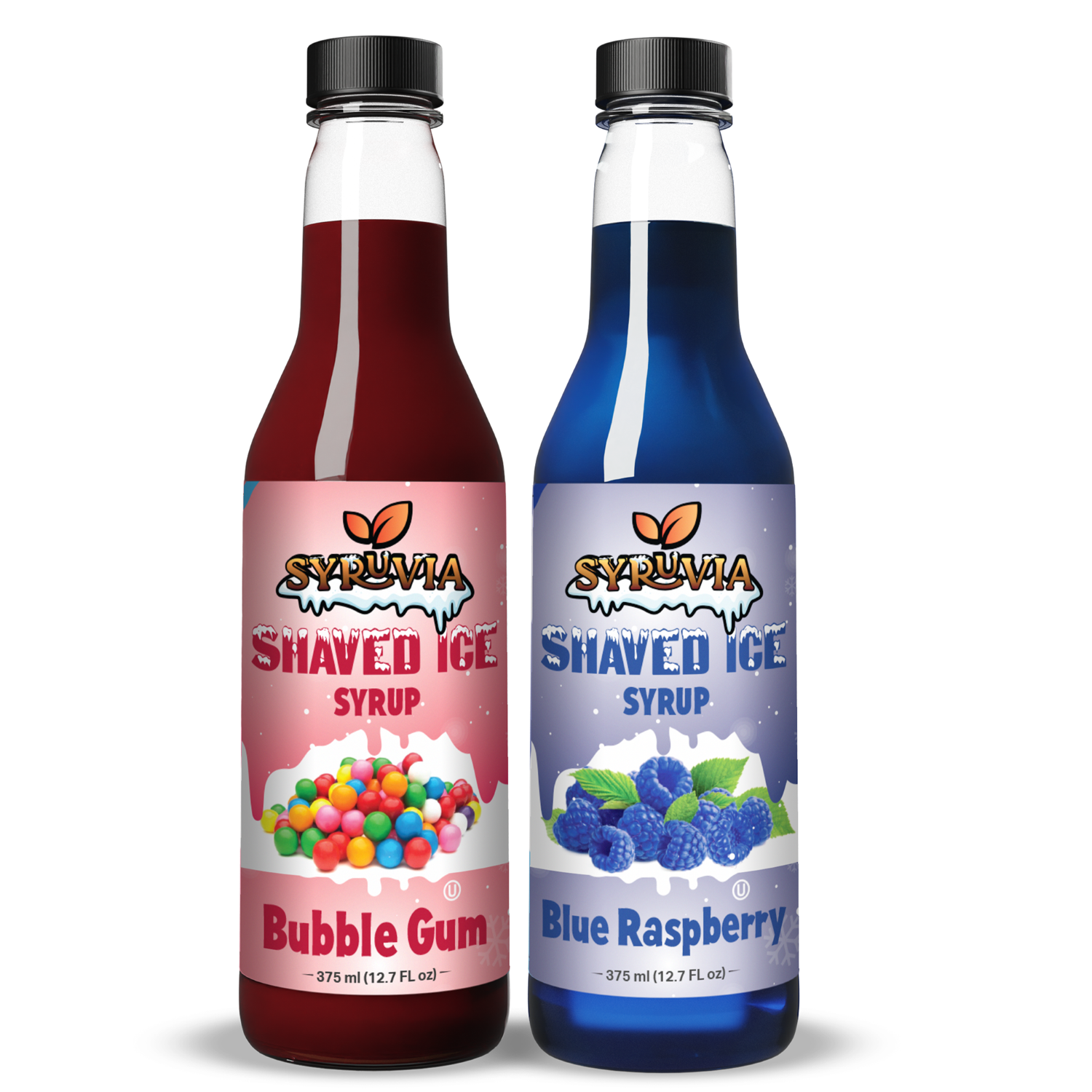 Variety Pack Blue Raspberry, Bubble Gum Shaved Ice Syrup – Syruvia