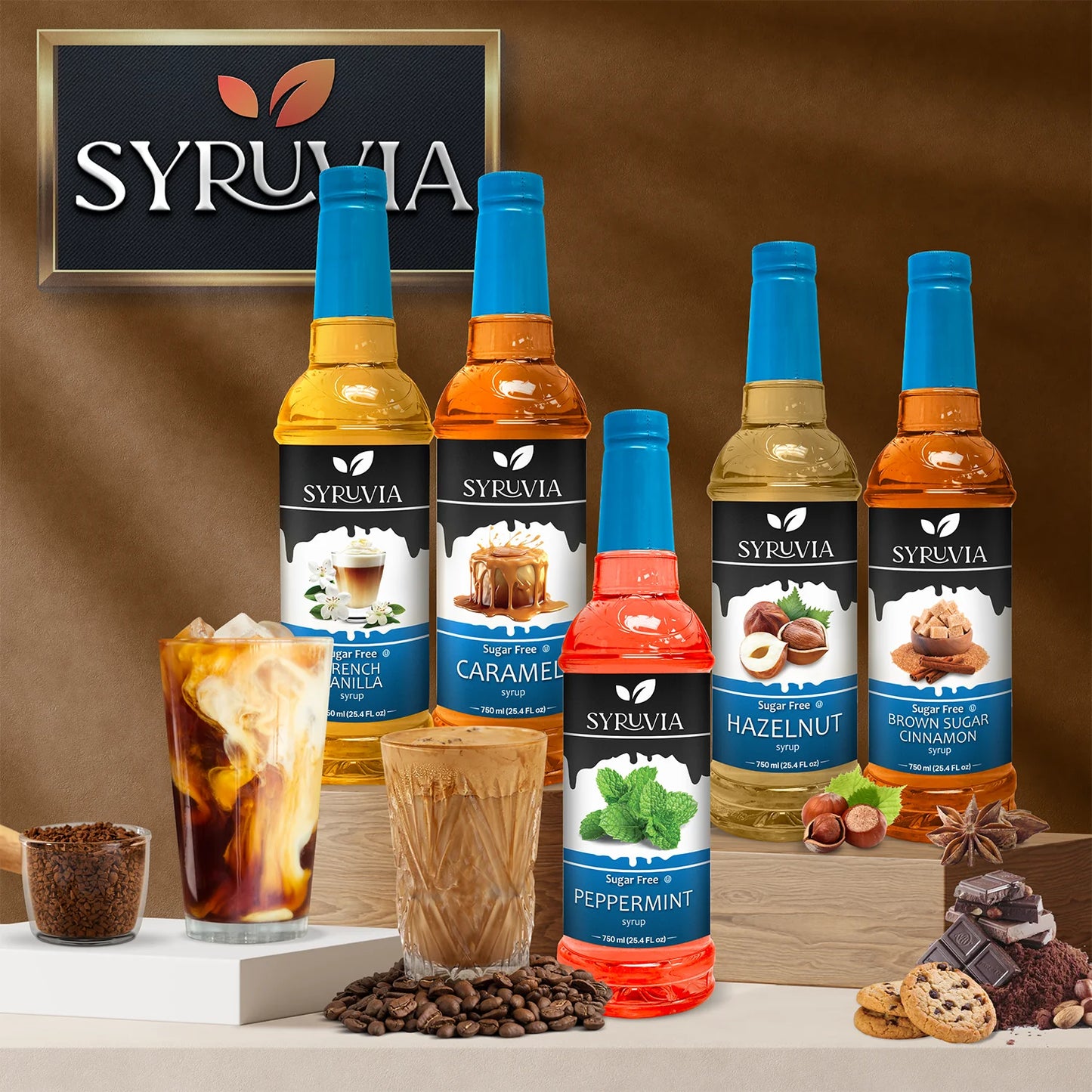 Variety Pack, Sugar-Free Vanilla, Caramel, Hazelnut, and Brown Sugar C ...