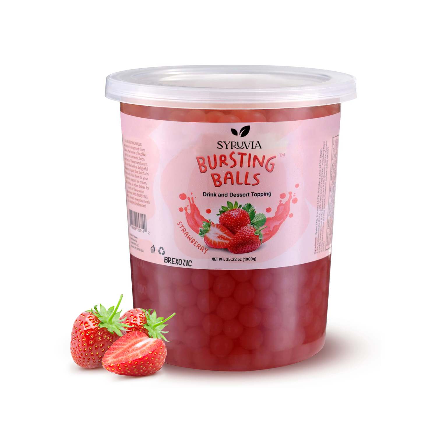 Strawberry Bursting Boba | Popping Boba Pearls for Bubble Tea - 2lb ...