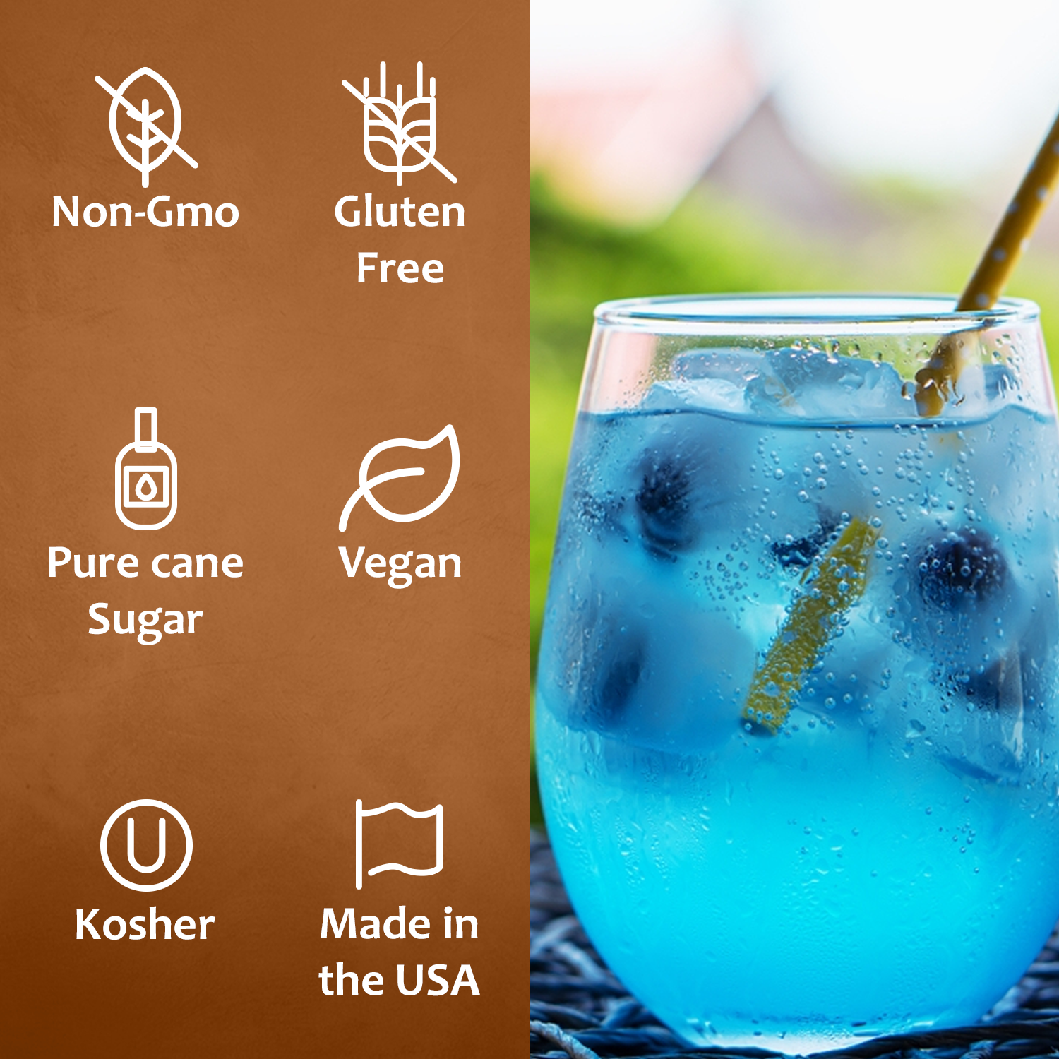 Syruvia Blue Raspberry Syrup for Drinks, Desserts & More – Only $6.99
