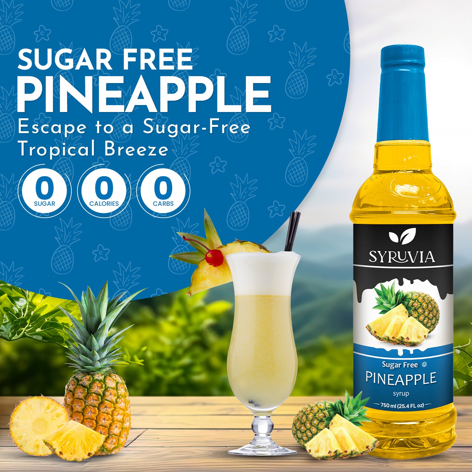 Syruvia Sugar-Free Pineapple syrup for Coffee & More – Just $6.99.