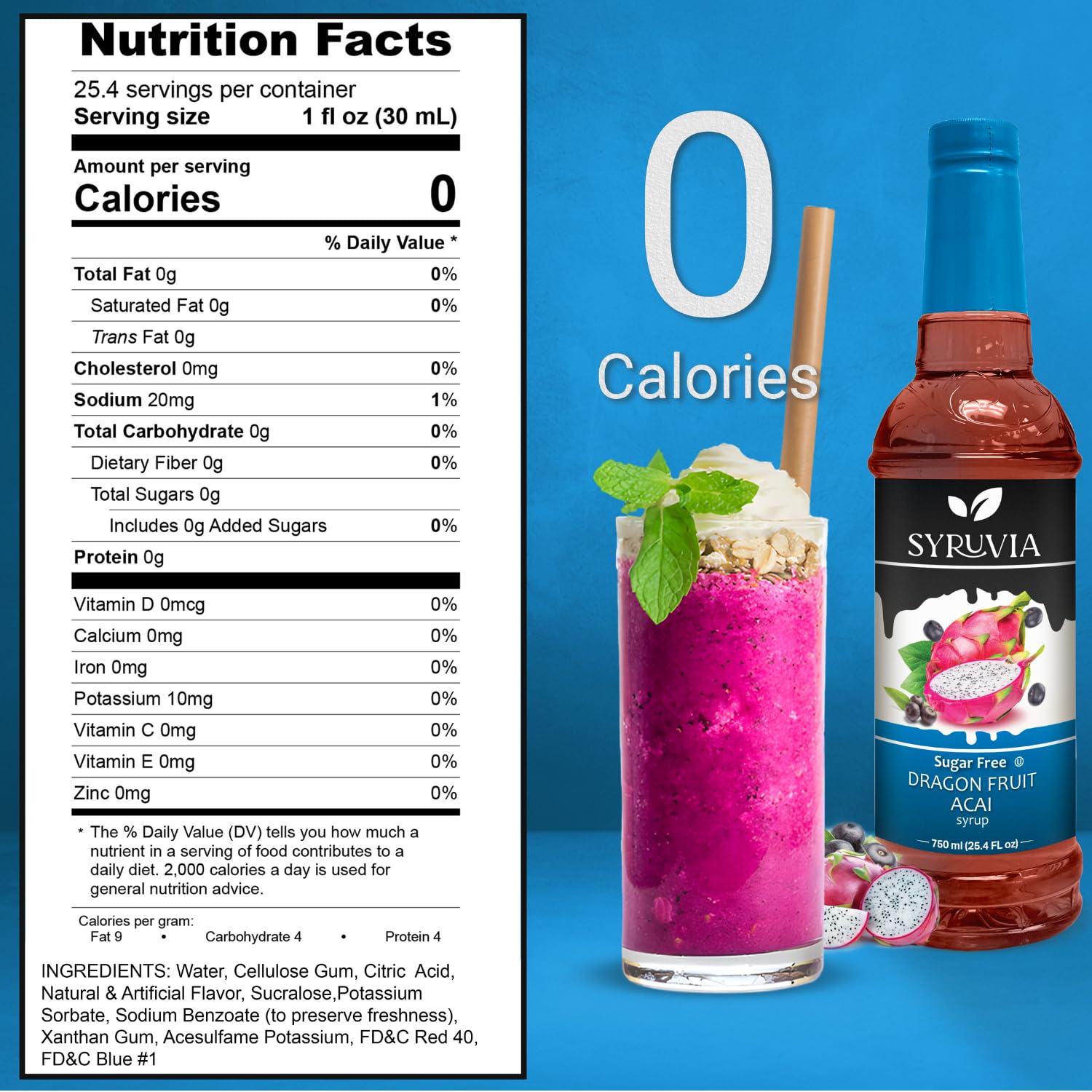 Syruvia Sugar-Free Dragon Fruit Syrup for Sodas & More – Only $6.99