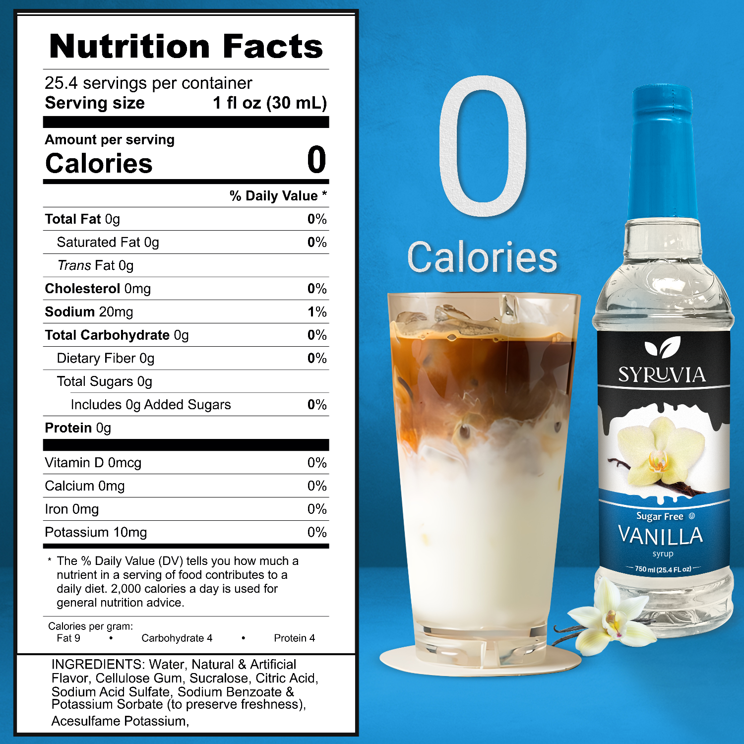 Syruvia Sugar-Free Vanilla Syrup for Coffee,Lattes & More – Only $6.99